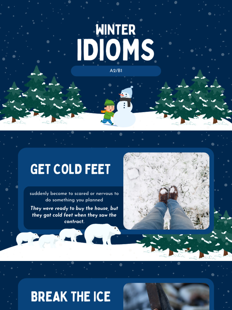 Winter Idioms for A2/B1 Learners | PDF