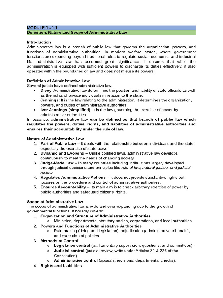 Understanding Administrative Law Basics | PDF | Rule Of Law ...