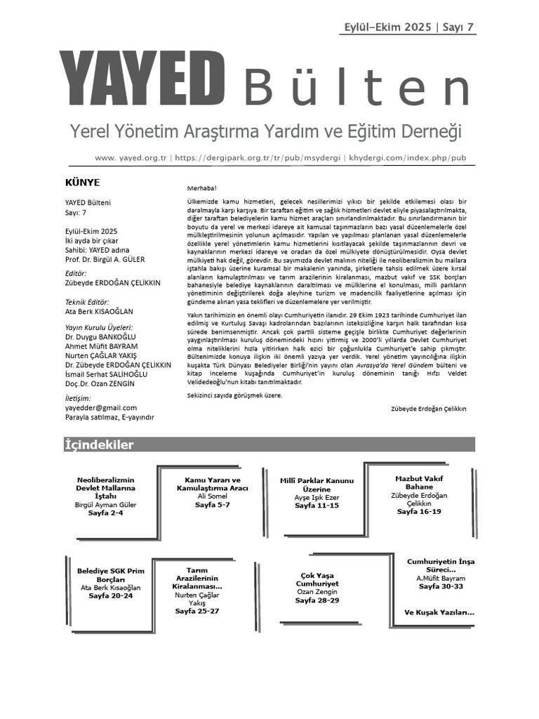 YAYED Bulten Sayi 7 | PDF
