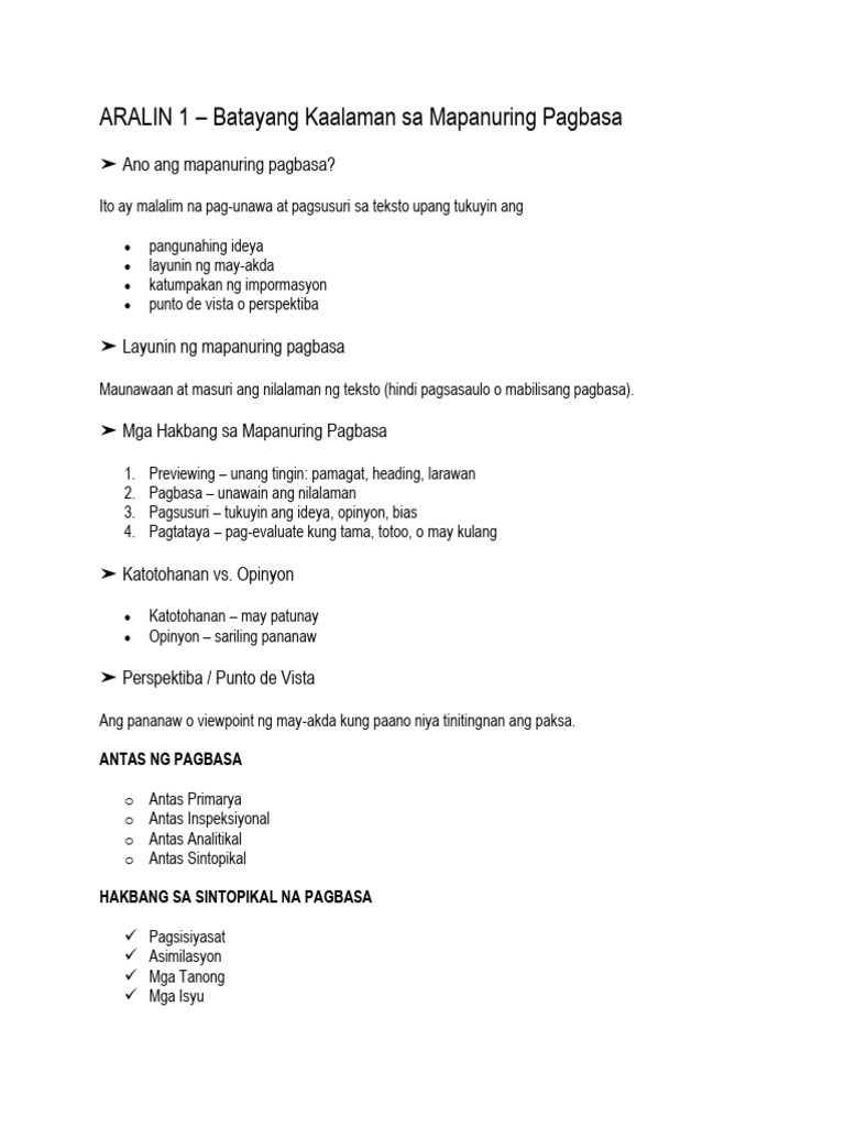 Rebyuwer-PAGPAG | PDF