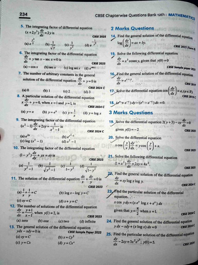 Differential Equation Arihant Questions. | PDF | Equations ...