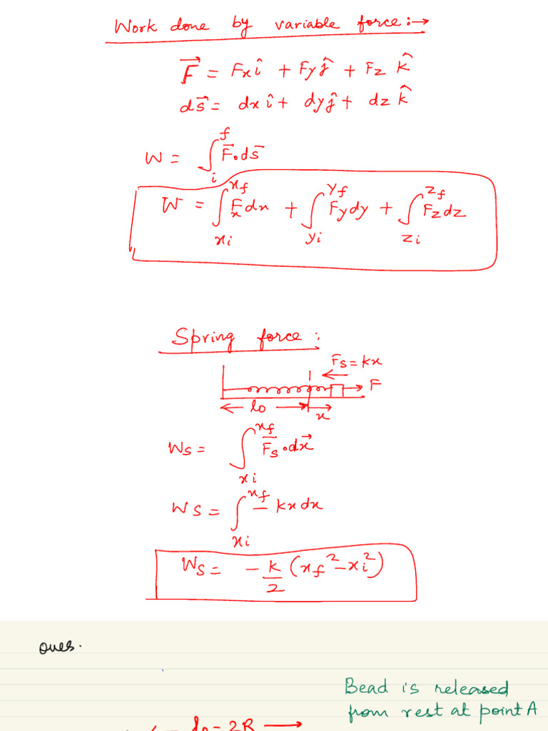 Work Done by Spring_250903_180700 | PDF | Mechanical Engineering | Force