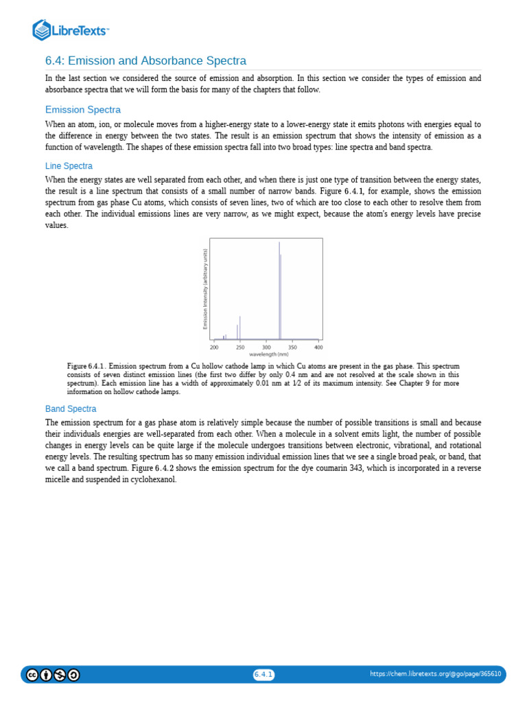 Emission and Absorbance Spectra Explained | PDF | Spectral Line ...