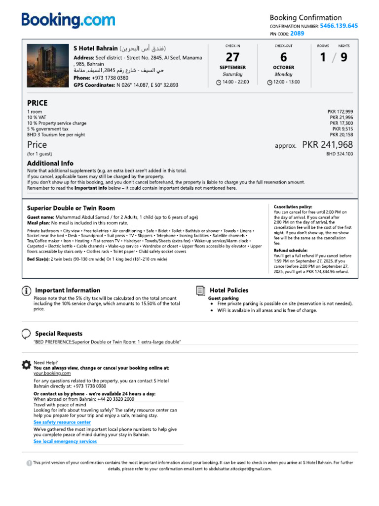 Hotel Booking | PDF