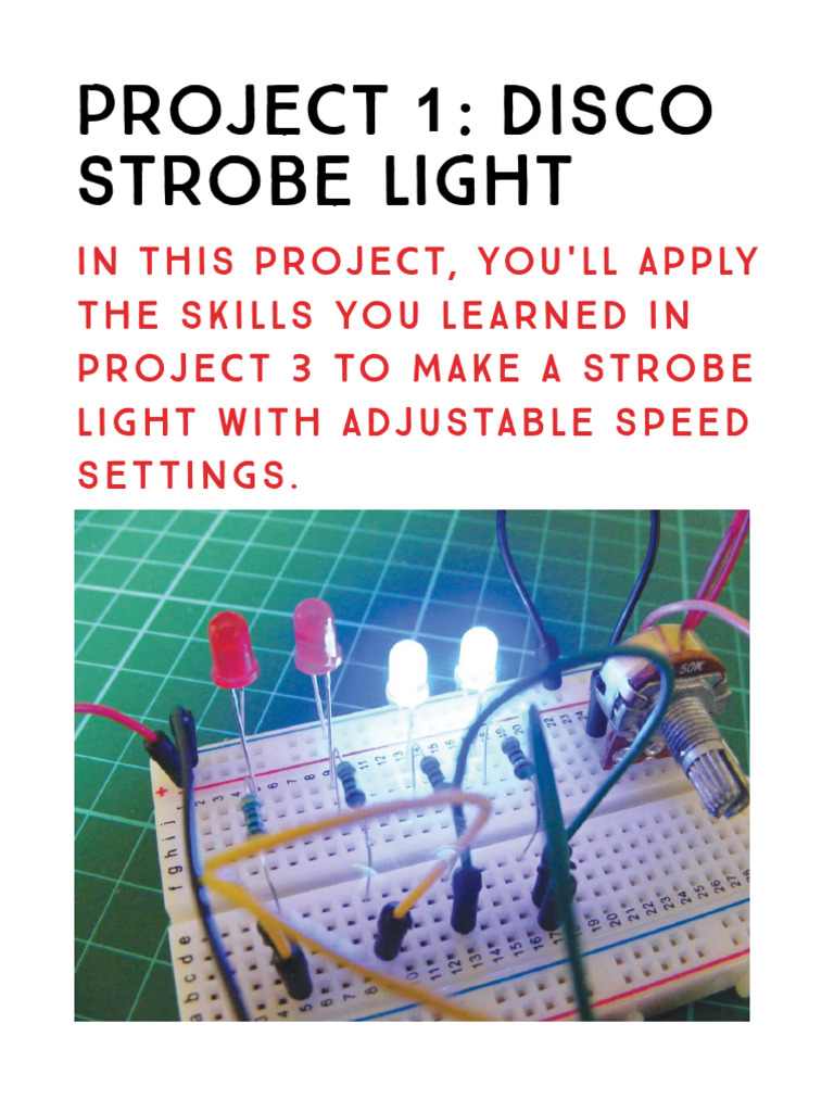 Arduino Strobe Light Project Guide | PDF | Arduino | Electricity