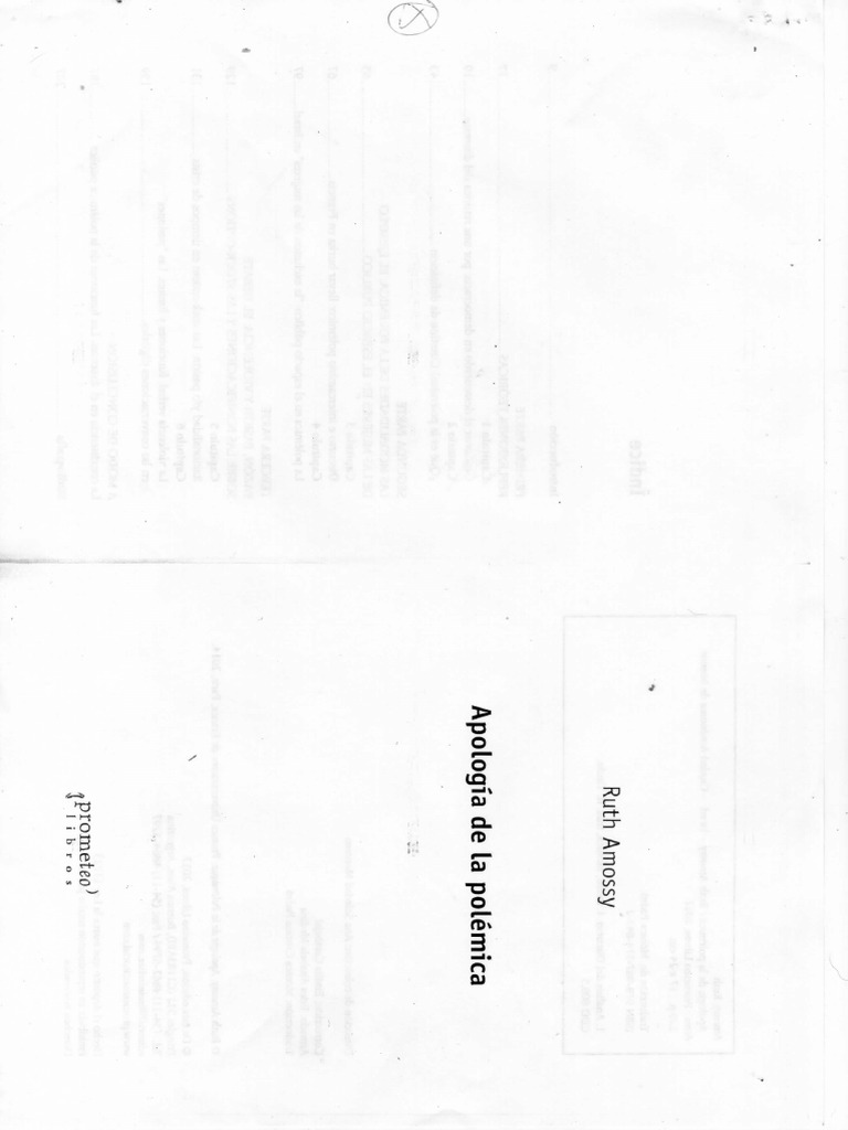 Amossy, Ruth - Apología de La Polémica - Caps. 1 y 2 | PDF