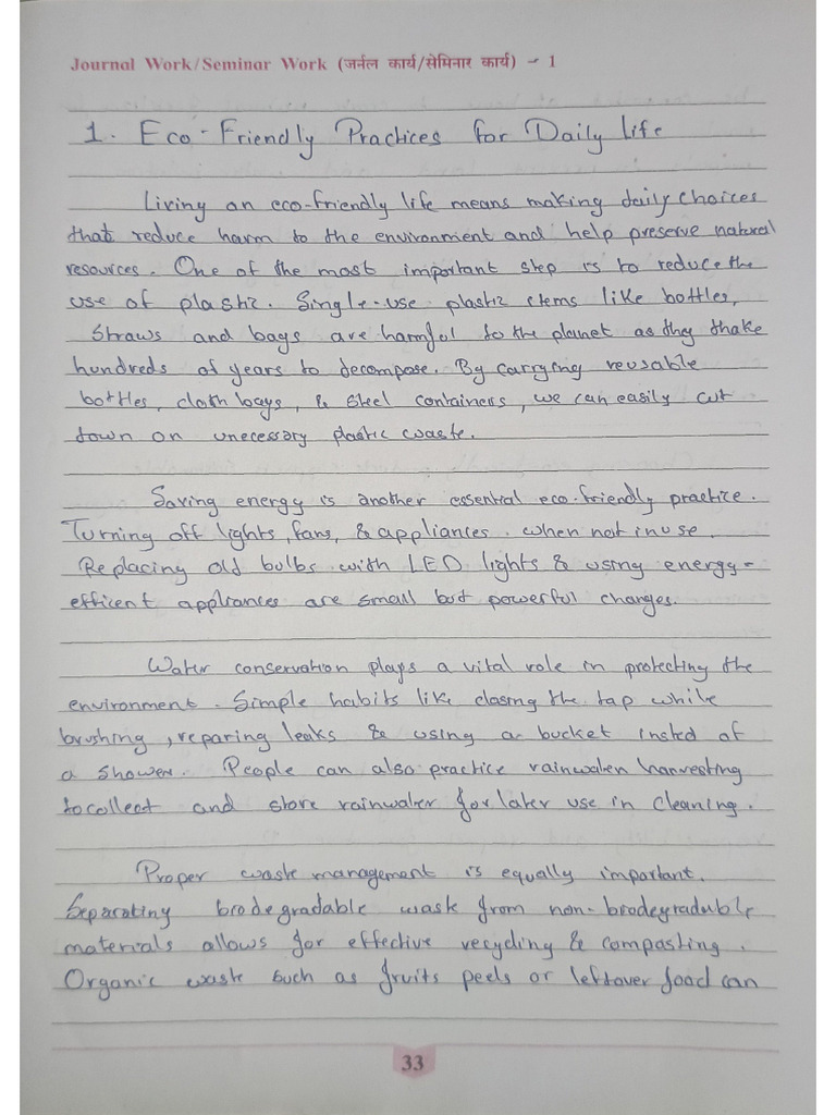 EVS Journal Work | PDF