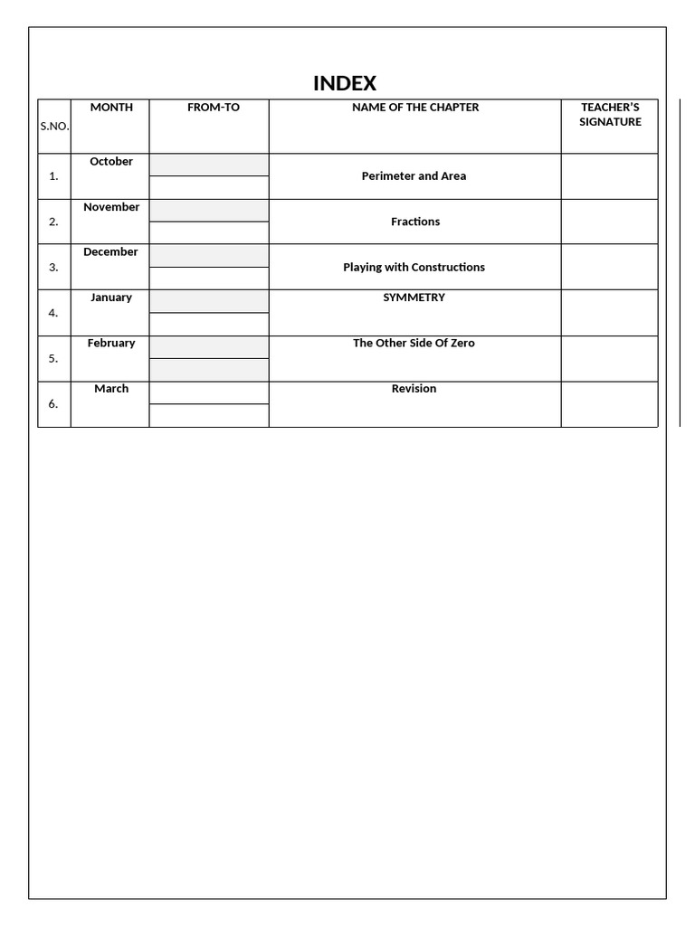 Index IV English | PDF