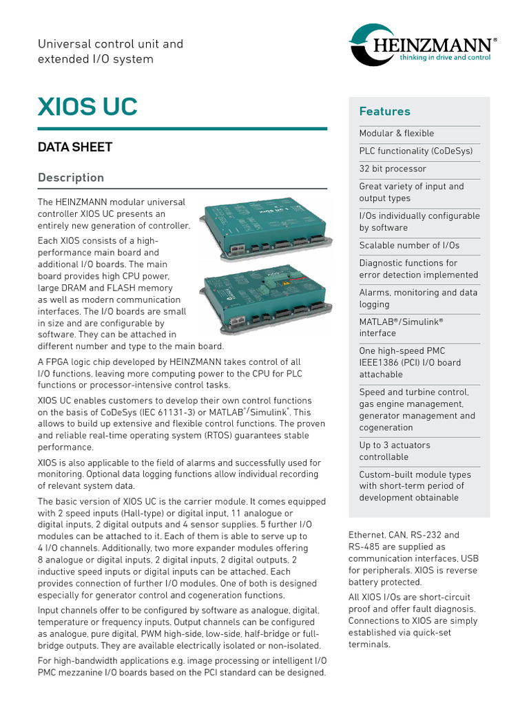 Modular Universal Control Unit XIOS UC | PDF | Programmable Logic ...