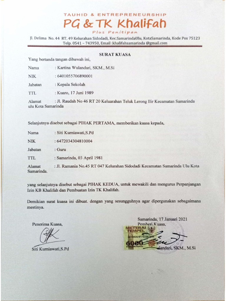 Surat Kuasa | PDF