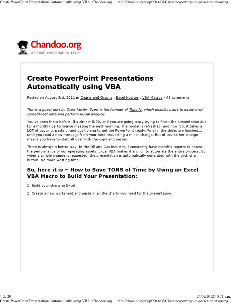 Create PowerPoint Presentations Automatically Using VBA - Chandoo - Org - Learn Microsoft Excel ...