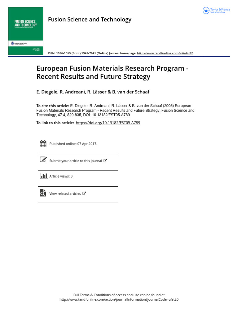 European Fusion Materials Research Program | PDF | Ductility | Fusion Power
