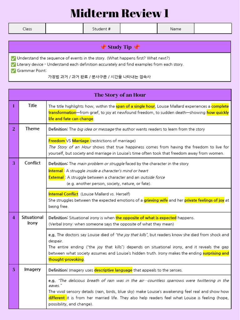 Midterm Review 1 (Answer) | PDF