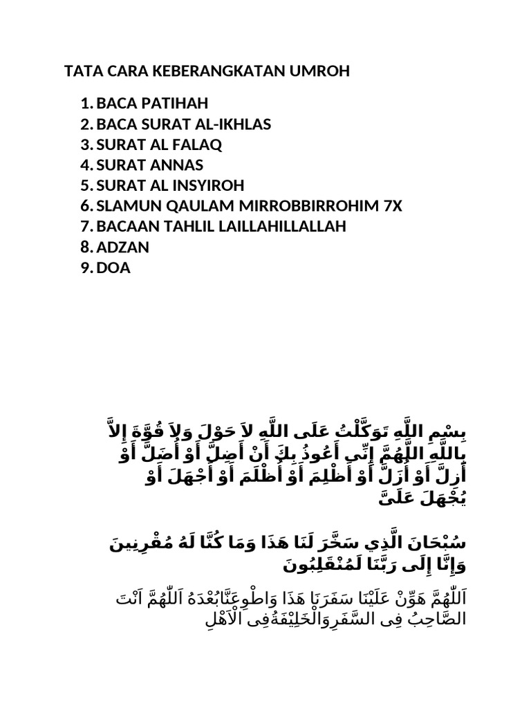 Doa Umroh | PDF