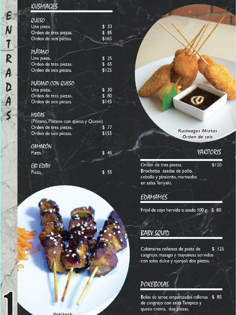 Menu Sushi Aji 2025-1 | PDF