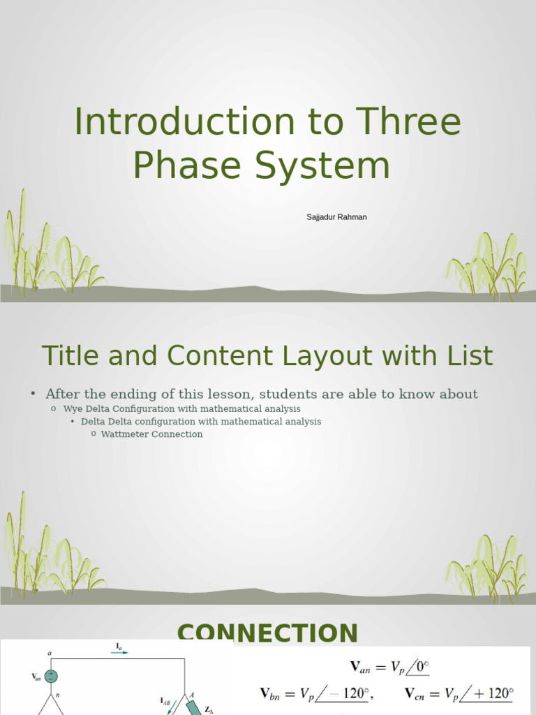 Three-Phase System Configurations Explained | PDF