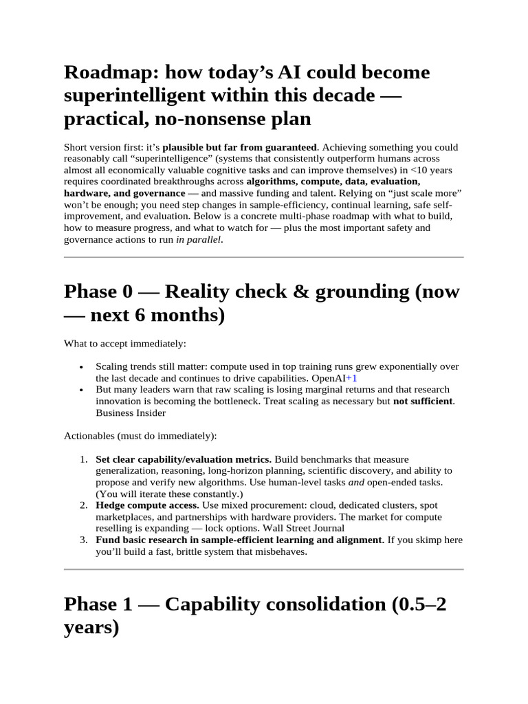Roadmap To Superintelligent | PDF | Artificial Intelligence ...