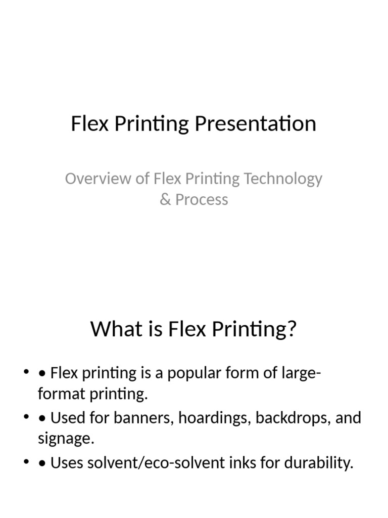 Flex Printing Presentation | PDF