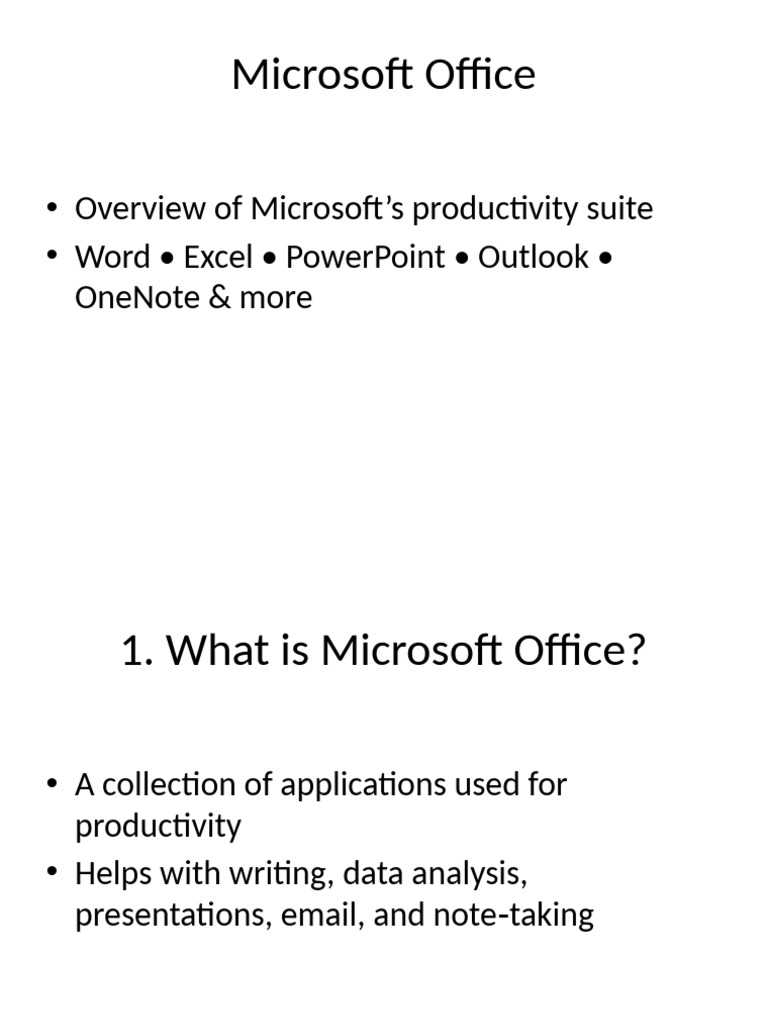 Microsoft Office Presentation | PDF