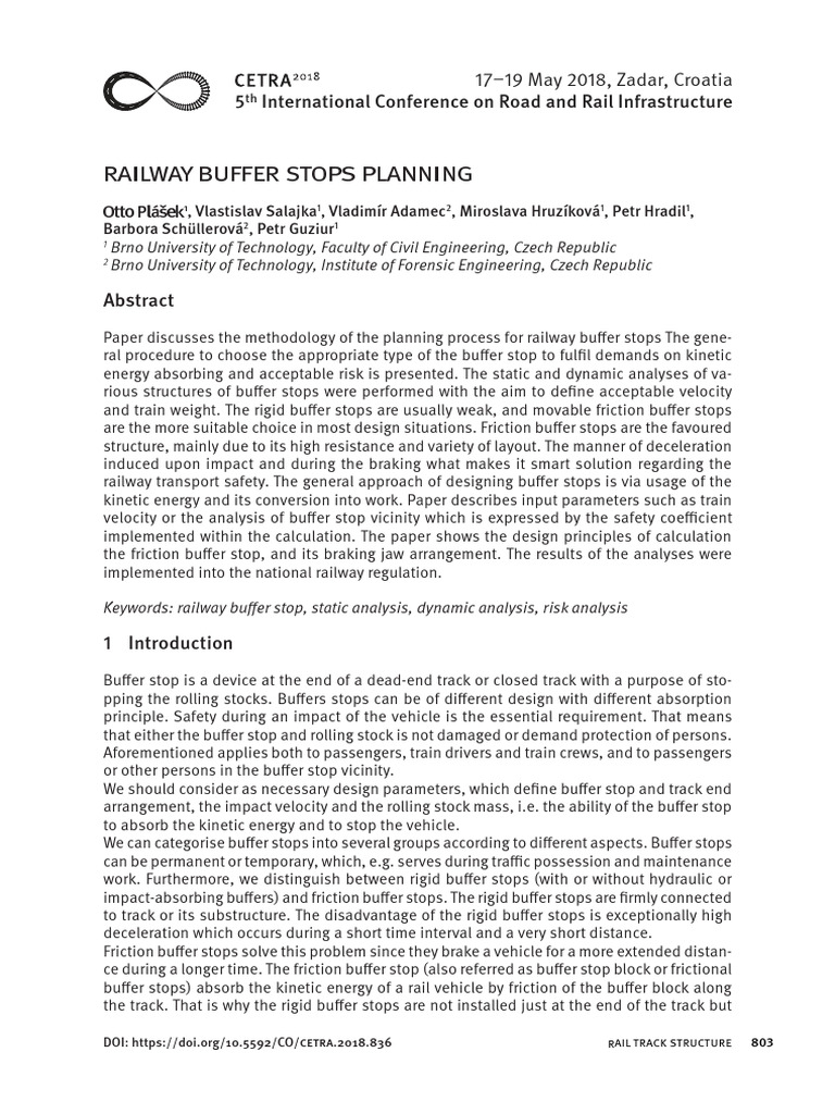 Railway Buffer Stops Planning | PDF | Risk | Rail Transport