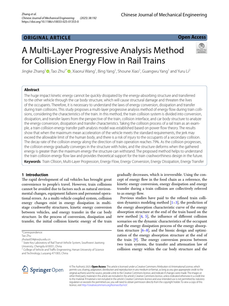 A Multi‑Layer Progressive Analysis Method for Collision Energy Flow in ...