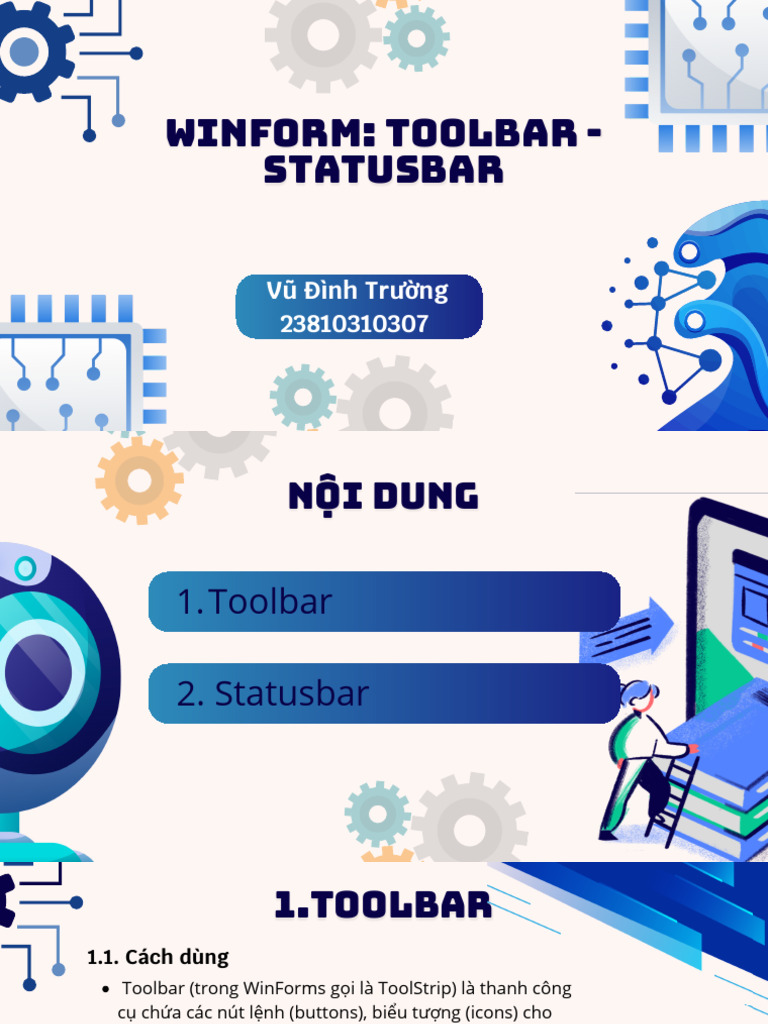 Winform Toolbar - Statusbar | PDF