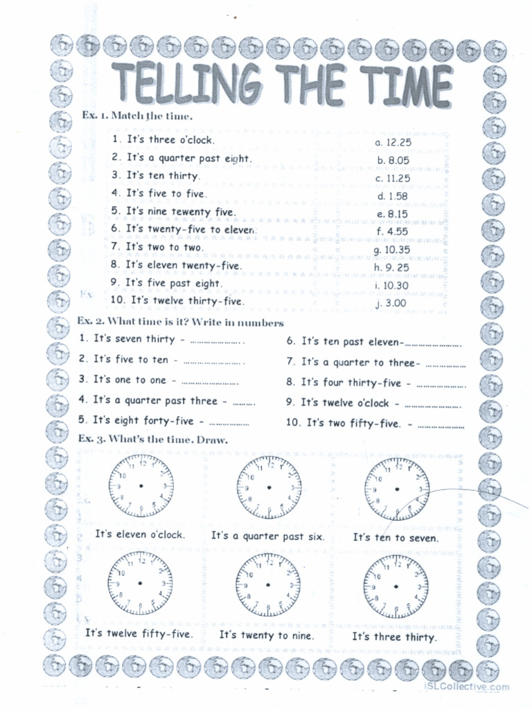 Telling The Time | PDF