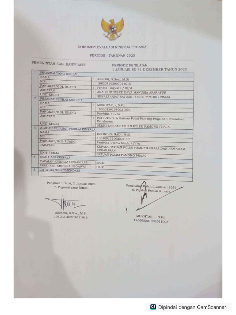 SKP 2 Tahun Terakhir | PDF