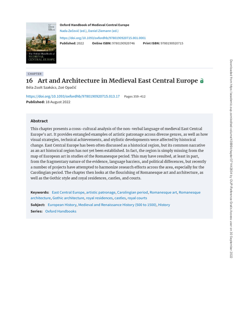 Art and Architecture in Medieval East Ce | PDF | Hungarians | Gothic ...
