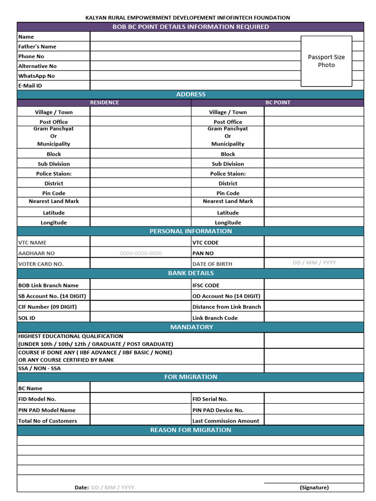 1.1 BOB_BC Point DATA Required | PDF | Applications Of Cryptography ...