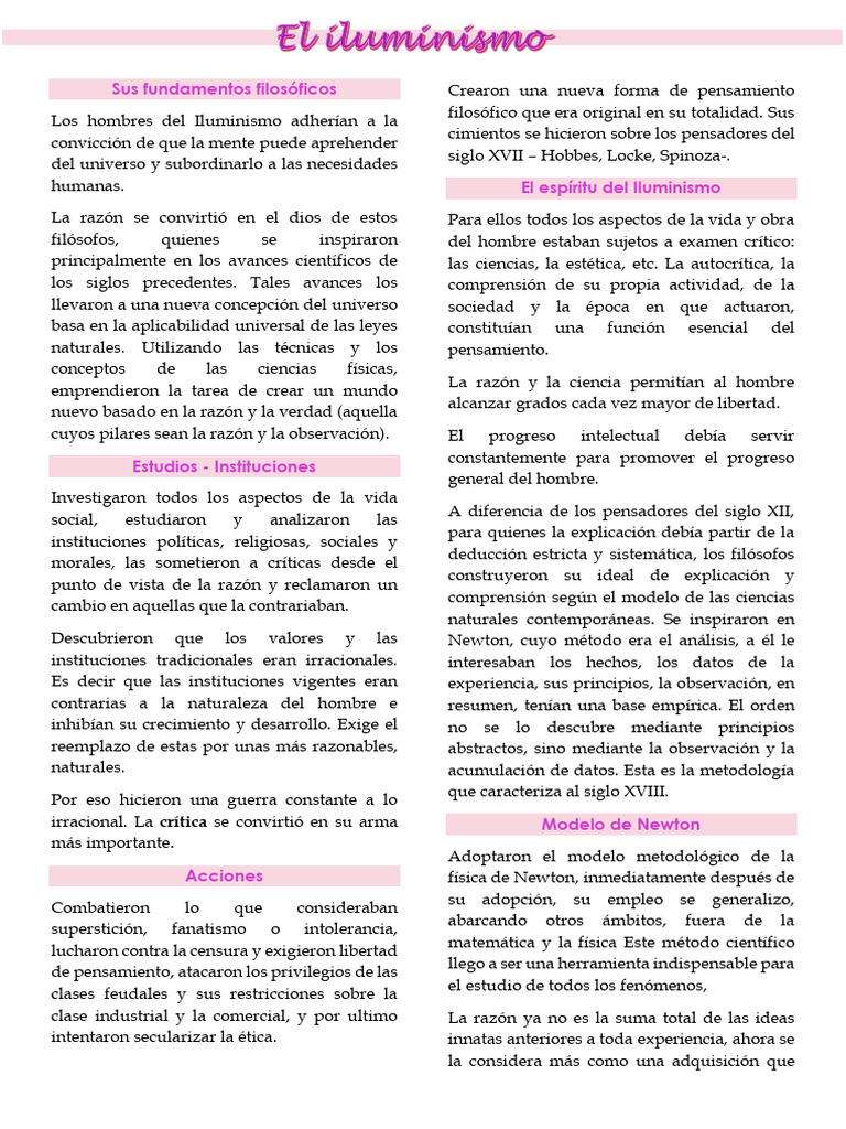 Fundamentos del Iluminismo y la Razón | PDF | Era de iluminacion | Razón