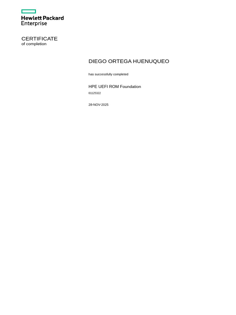 Certificate Gen10 HPE UEFI ROM FoundationDiego Ortega | PDF