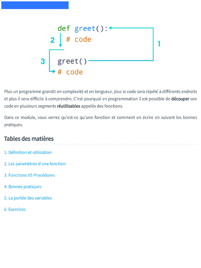 Fonctions et Procédures en Python | PDF | Température | Structure de ...