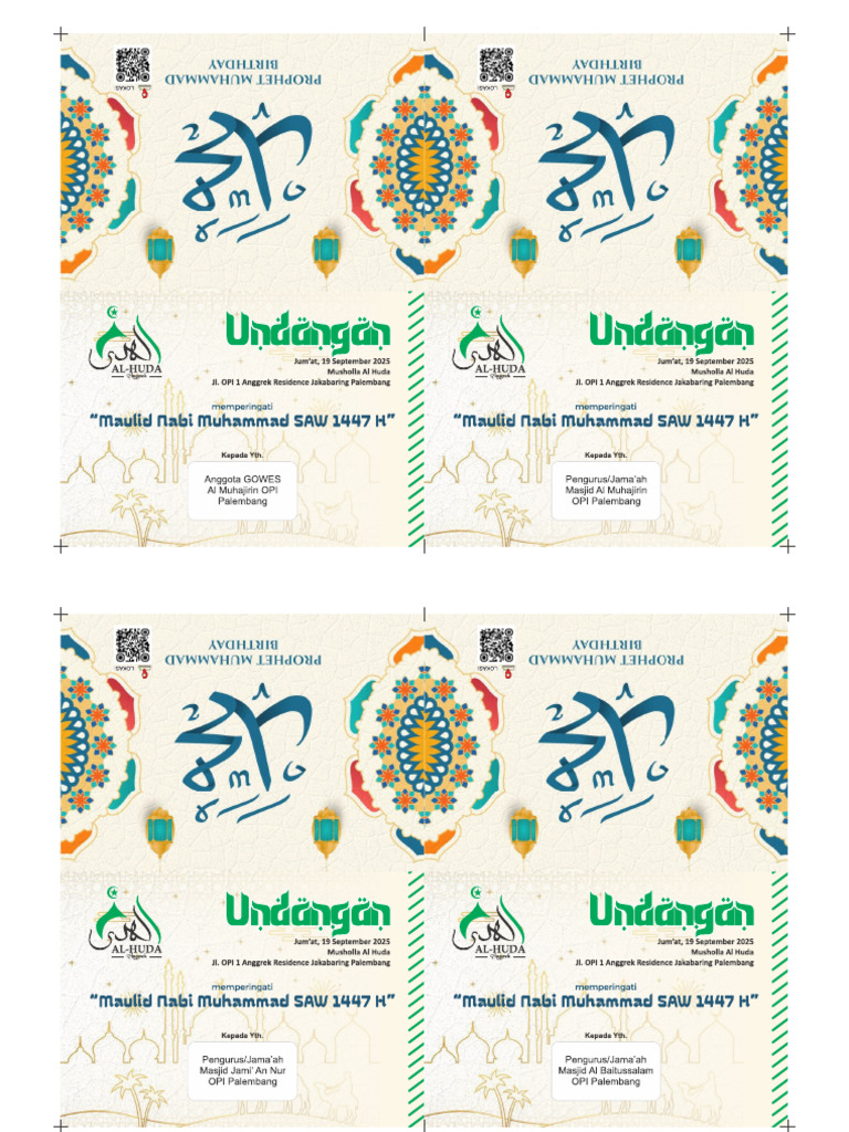 PrintUndangan Maulid Tampak Muka | PDF