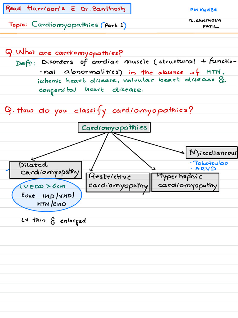 Understanding Cardiomyopathies: DCM Overview | PDF | Heart | Cardiology