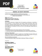 BADAC Post Activity Report: IEC Distribution | PDF