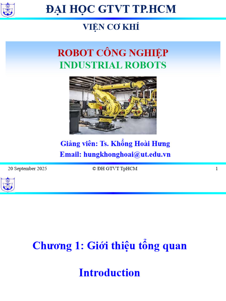 Robot - KHH - C1 - Tong Quan | PDF