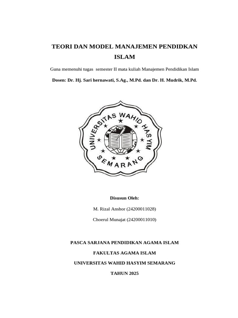 Teori dan Model Manajemen Pendidikan Islam | PDF