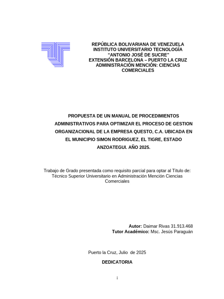 TDG 1.2.3.4 | PDF | Planificación | Calidad (comercial)