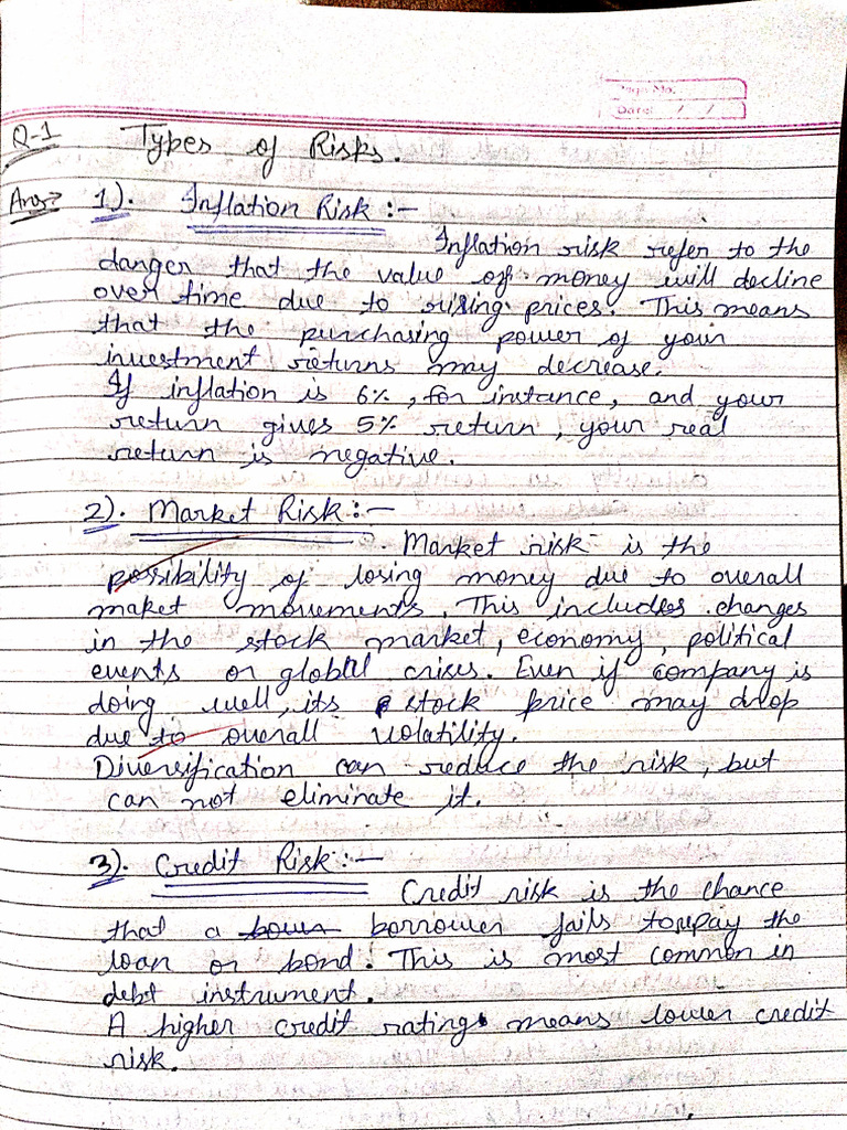 Risk Notes Part 1 | PDF