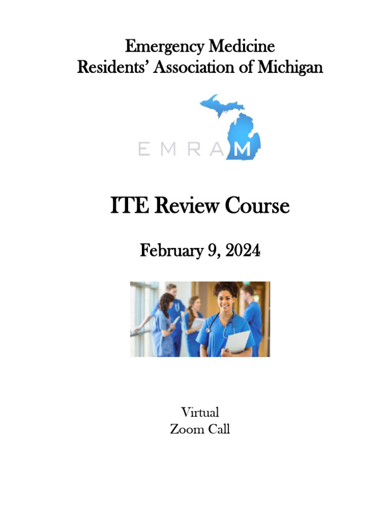 EMRAM ITE Review Course Schedule 2024 | PDF | Burn | Traumatic Brain Injury