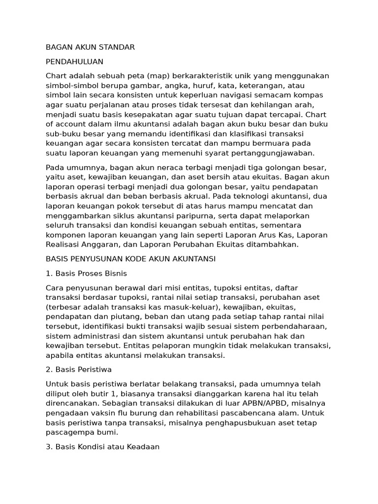 Panduan Bagan Akun Akuntansi Standard | PDF