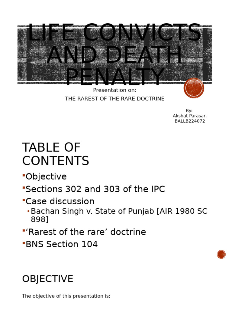 Life Convicts and Death Penalty | PDF | Crime & Violence | Justice