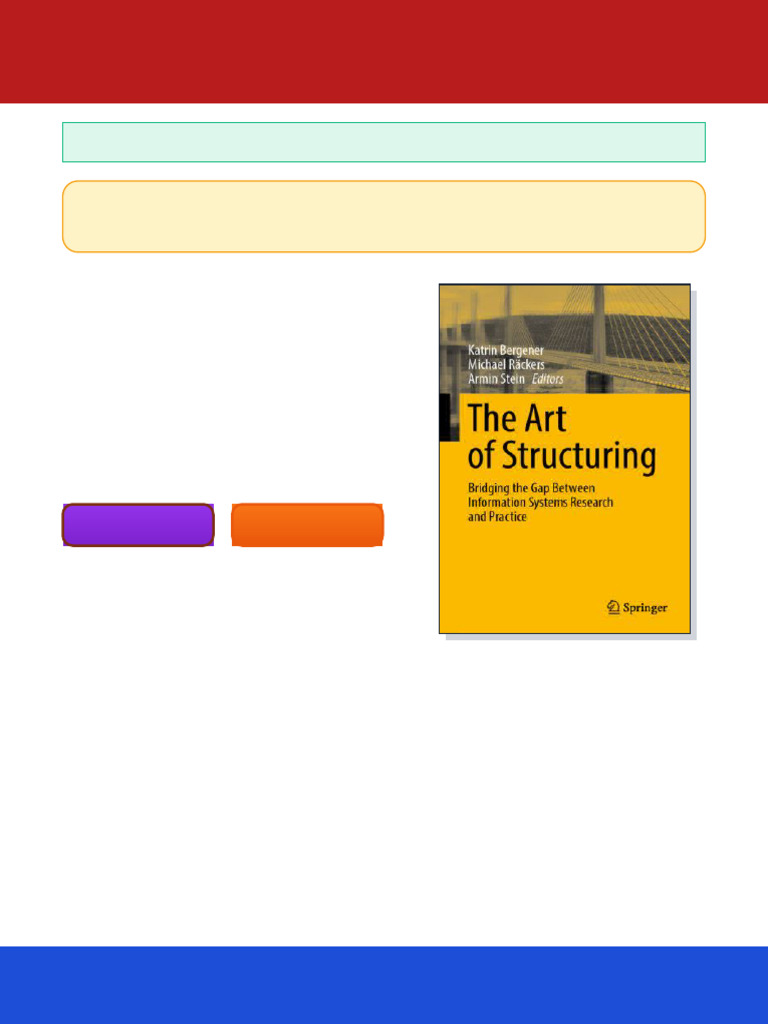 The Art of Structuring Bridging The Gap Between Information Systems ...