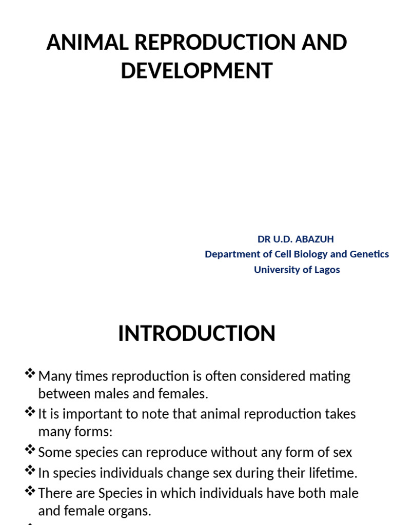 Animal Reproduction: Asexual and Sexual Methods | PDF | Reproduction ...