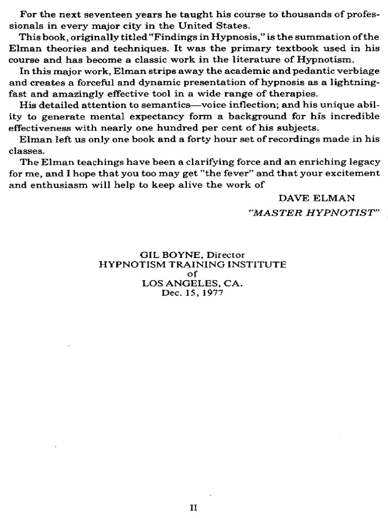 Dave Elman Hypnotherapypdf PDF Free | PDF