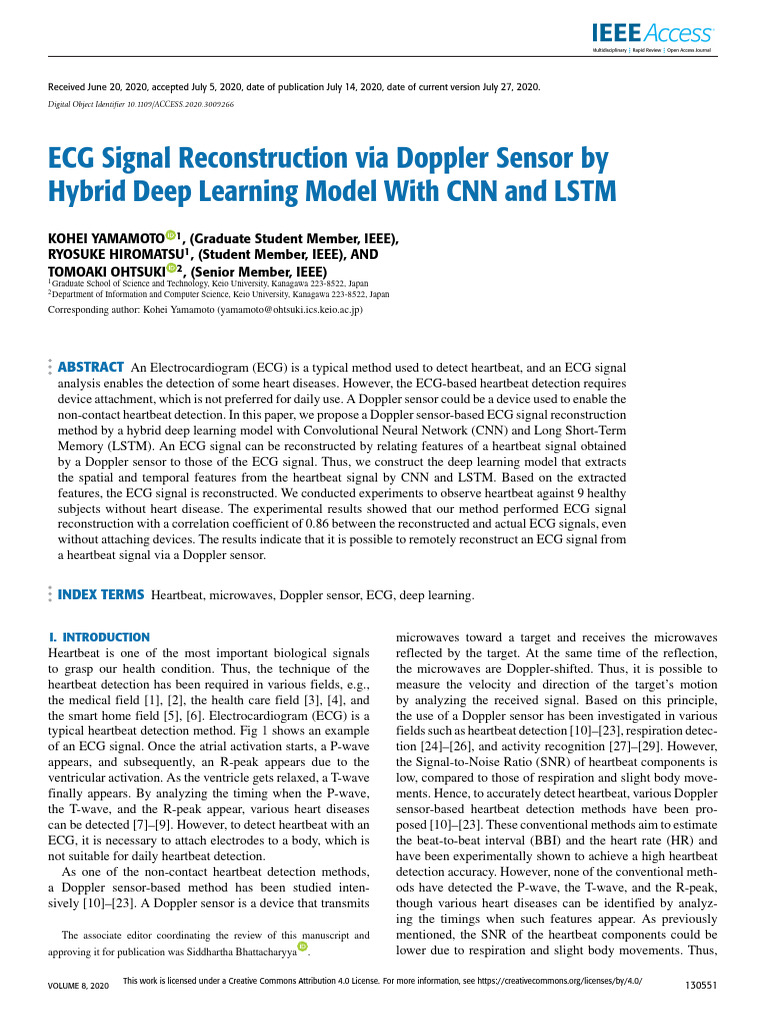 2021 ECG Signal Reconstruction Via Doppler Sensor by Hybrid Deep ...