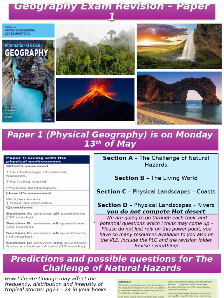 Geography Exam Revision 2024 Paper 1 | PDF | Climate Change | Earth