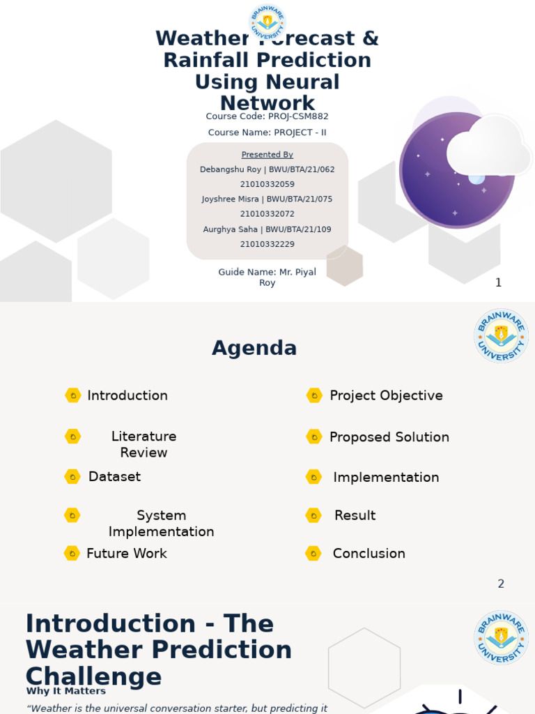 Group 46 - Weather Forecast & Rainfall Prediction Using Neural Network | PDF | Weather ...