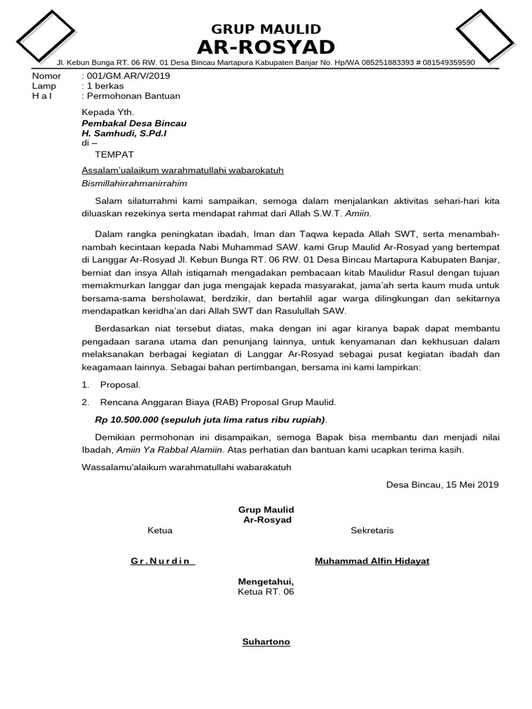 Surat Proposal Sound | PDF